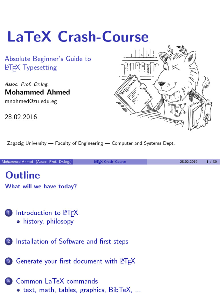 La Te Xcrash Course Pdf Te X Typography