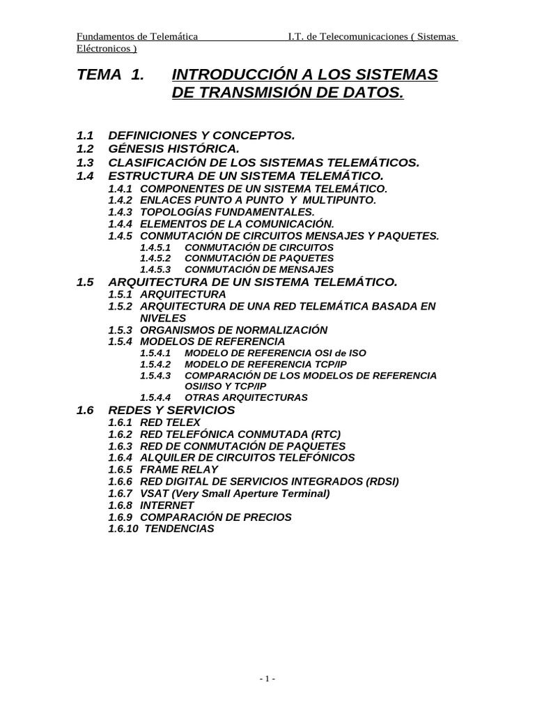 Fundamentos de Telematica | PDF | Modelo osi | Red de computadoras