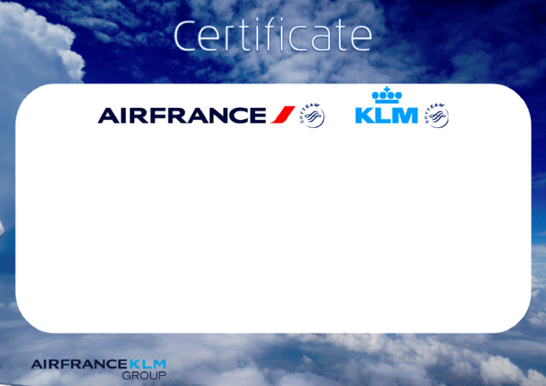 Certificado KLM | PDF