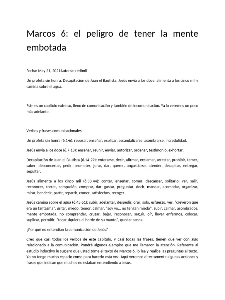 Mente Embotada | PDF | Jesús | Juan el Bautista