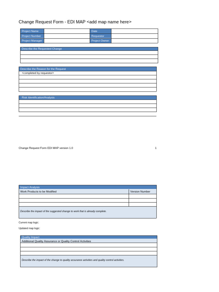 EDI Change Request Guide | PDF | Electronic Data Interchange | Computing