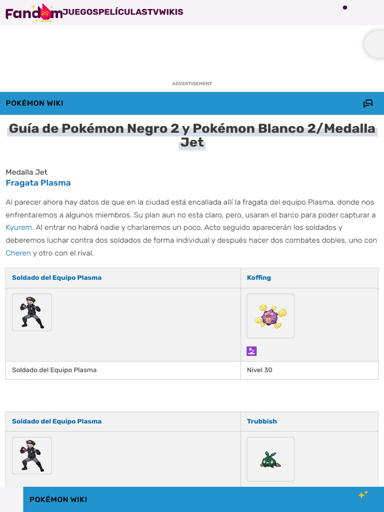 Guía de B&N 2 Medalla Jet | PDF | Pokémon