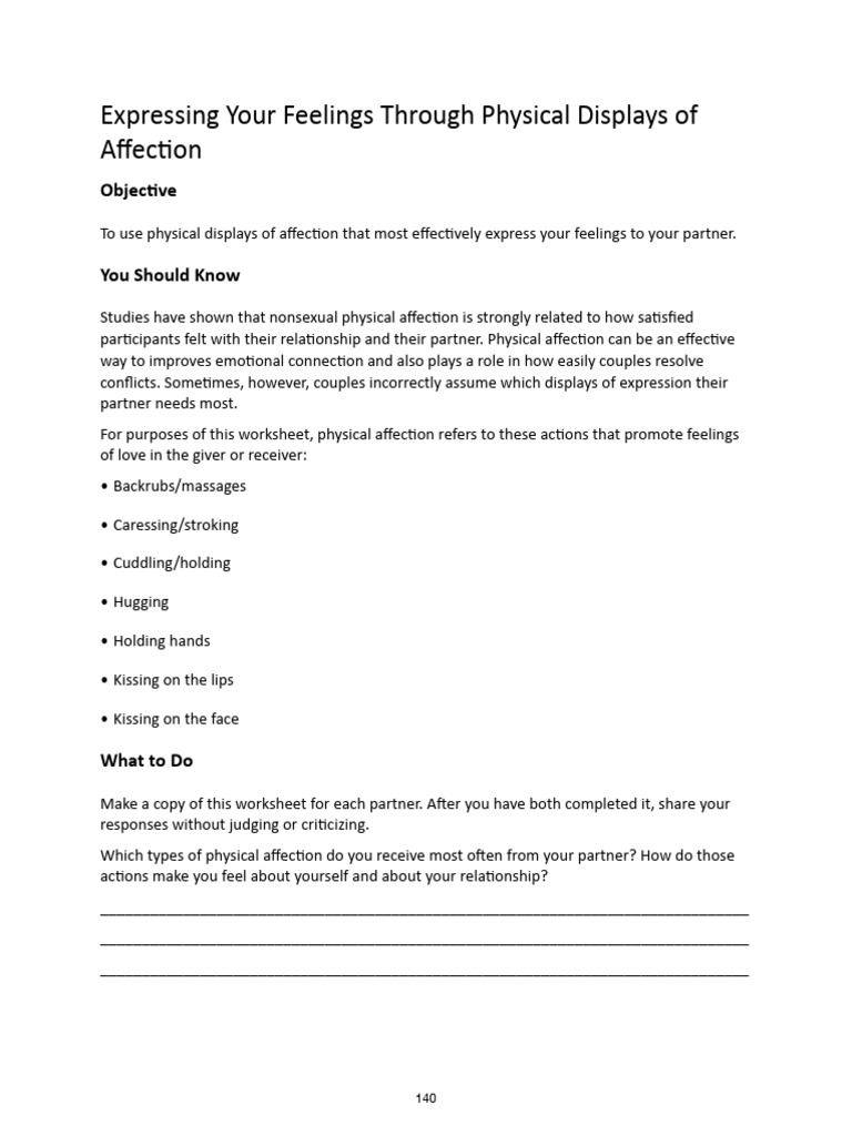 Expressing Your Feelings Through Physical Displays | PDF | Social ...