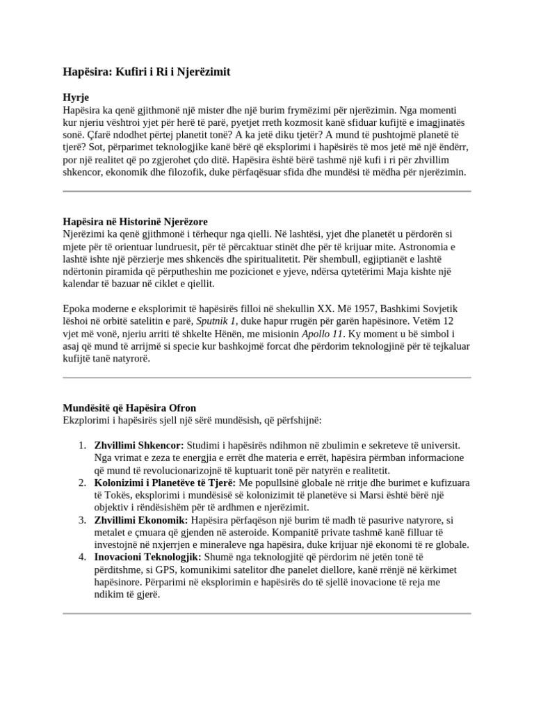 Hapësira | PDF