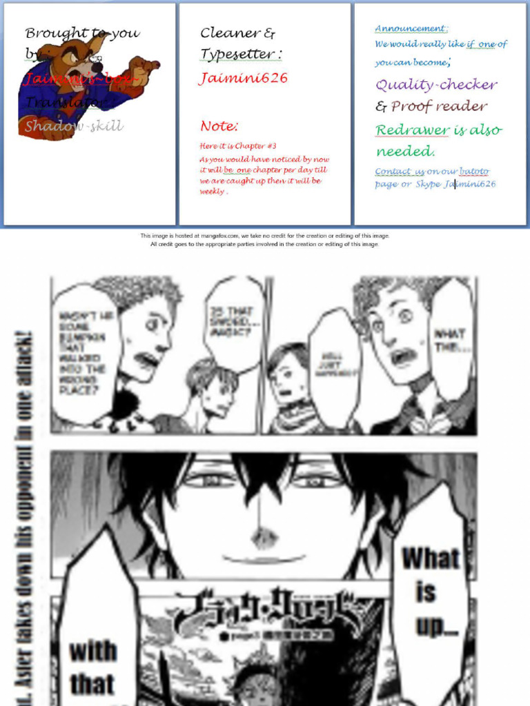 Black Clover - CH 003 @manga - Gallery | PDF