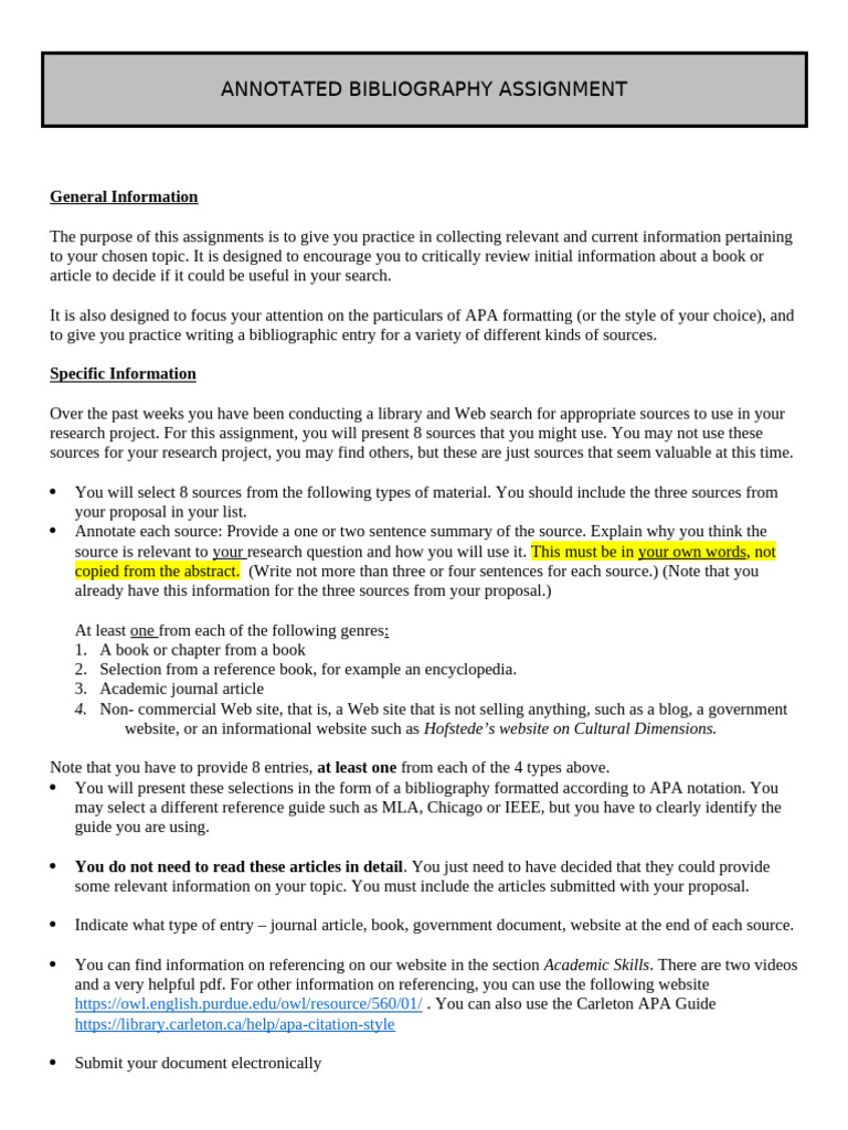 Annotated Bibliography Guide | PDF | Bibliography | Writing