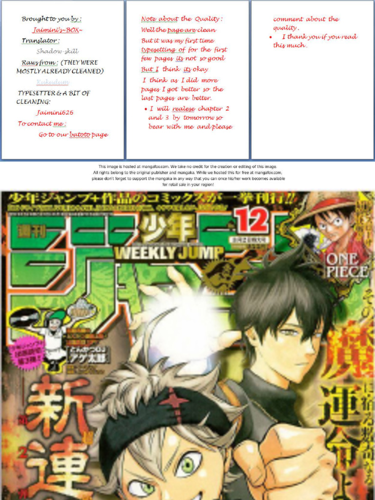 Black Clover - CH 001 @manga - Gallery | PDF