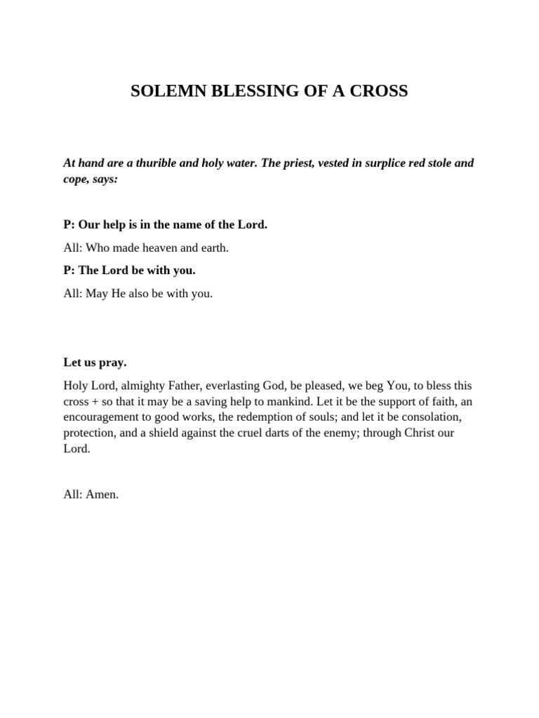 Blessing of The Cross | PDF | Salvation | Jesus