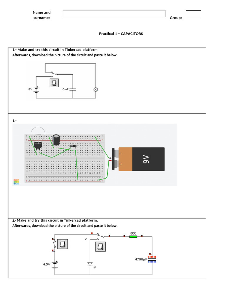 Practical 1-Capacitor | PDF