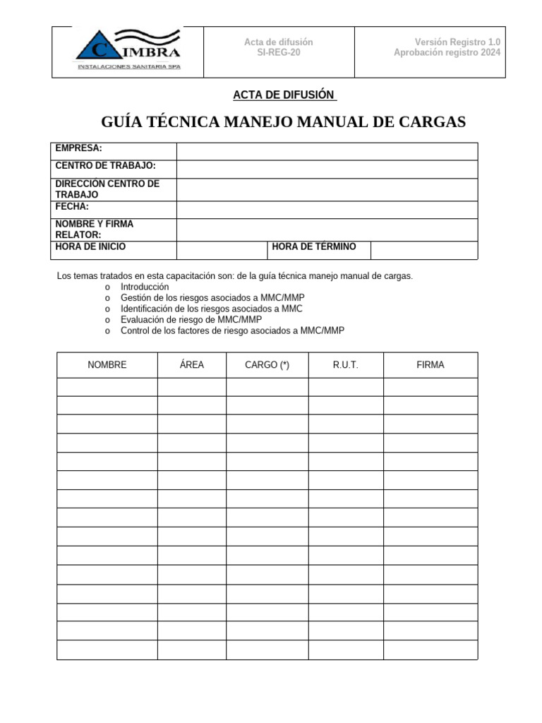 SI-REG-20 Difusion Guia Tecnica MMC | PDF