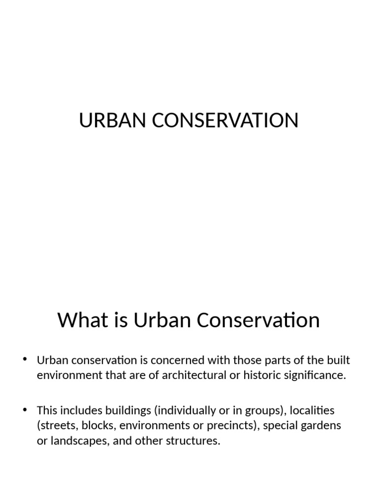 URBAN CONSERVATION | PDF | Cultural Heritage | Economies URBAN CONSERVATION | PDF | Cultural Heritage | Economies