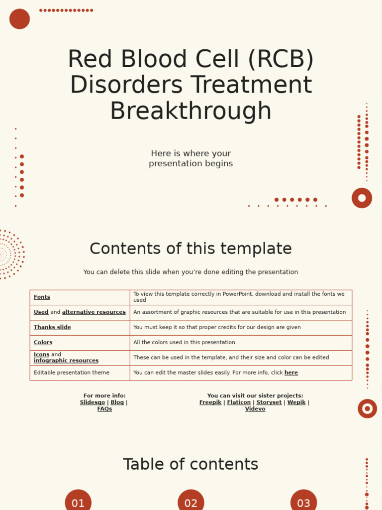 Red Blood Cell (RCB) Disorders Treatment Breakthrough by Slidesgo | PDF | Phases Of Clinical ...