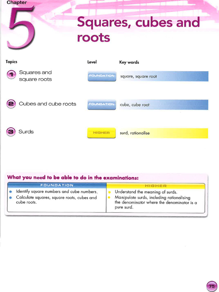 CH 05 Square - Cubes - Roots | PDF | Lewis Carroll | Square Root