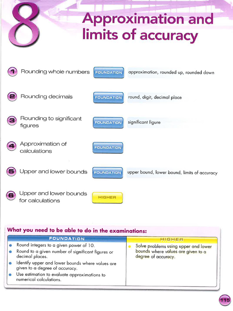 CH 08 Approximation and Limits of Accuracy | PDF | Significant Figures ...