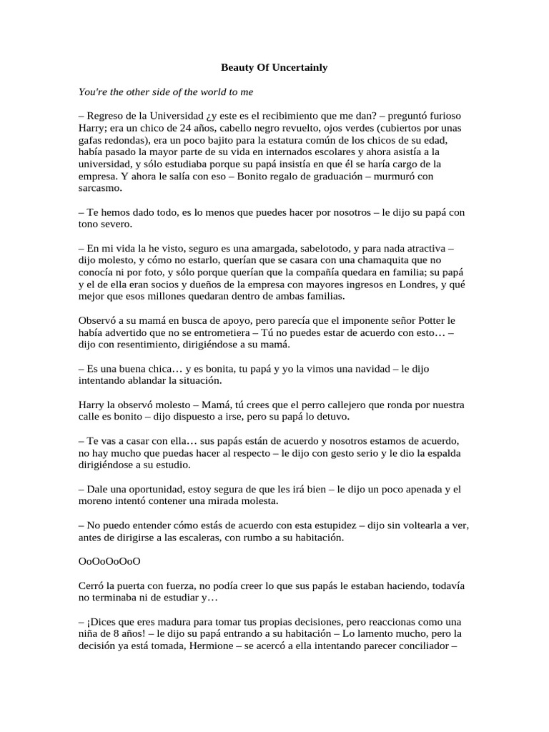 Beauty of Uncertainly | PDF