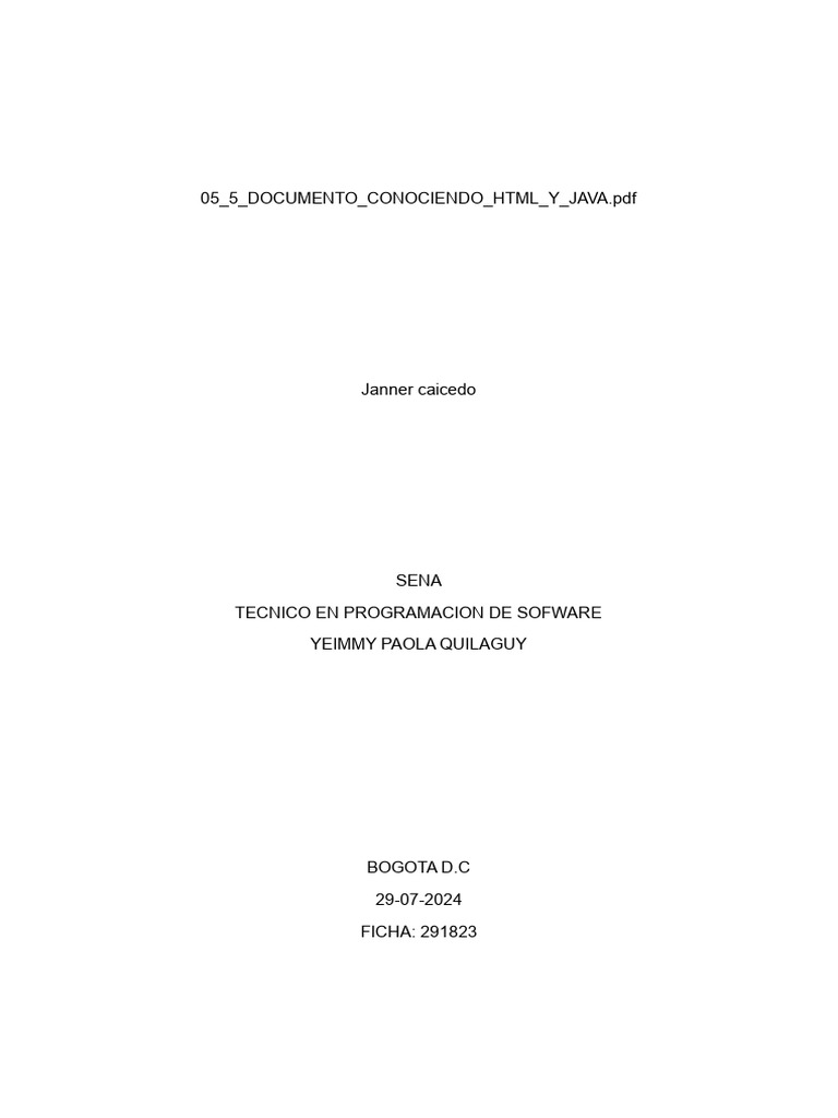 05_5_DOCUMENTO_CONOCIENDO_HTML_Y_JAVA.pdf | PDF | HTML | Script Java