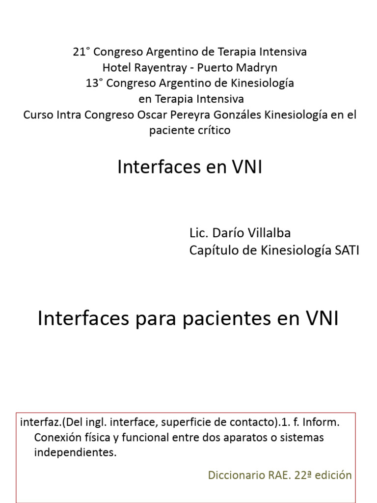 Interfaces VNI Curso OPG 2011 | PDF | Sistema respiratorio | Neumología