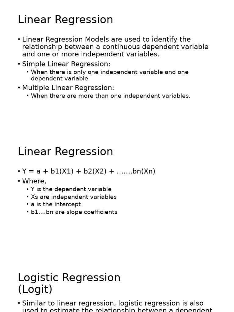 Linear Regression and Logit | PDF | Logistic Regression | Linear Regression