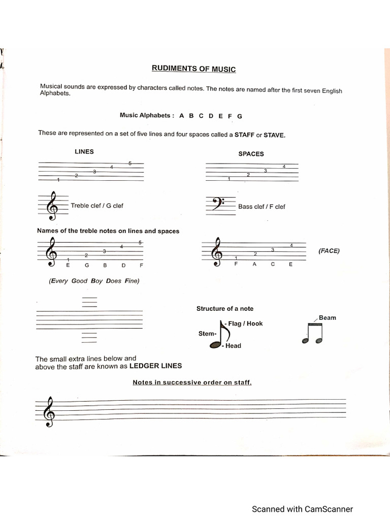 Rudiments of Music | PDF