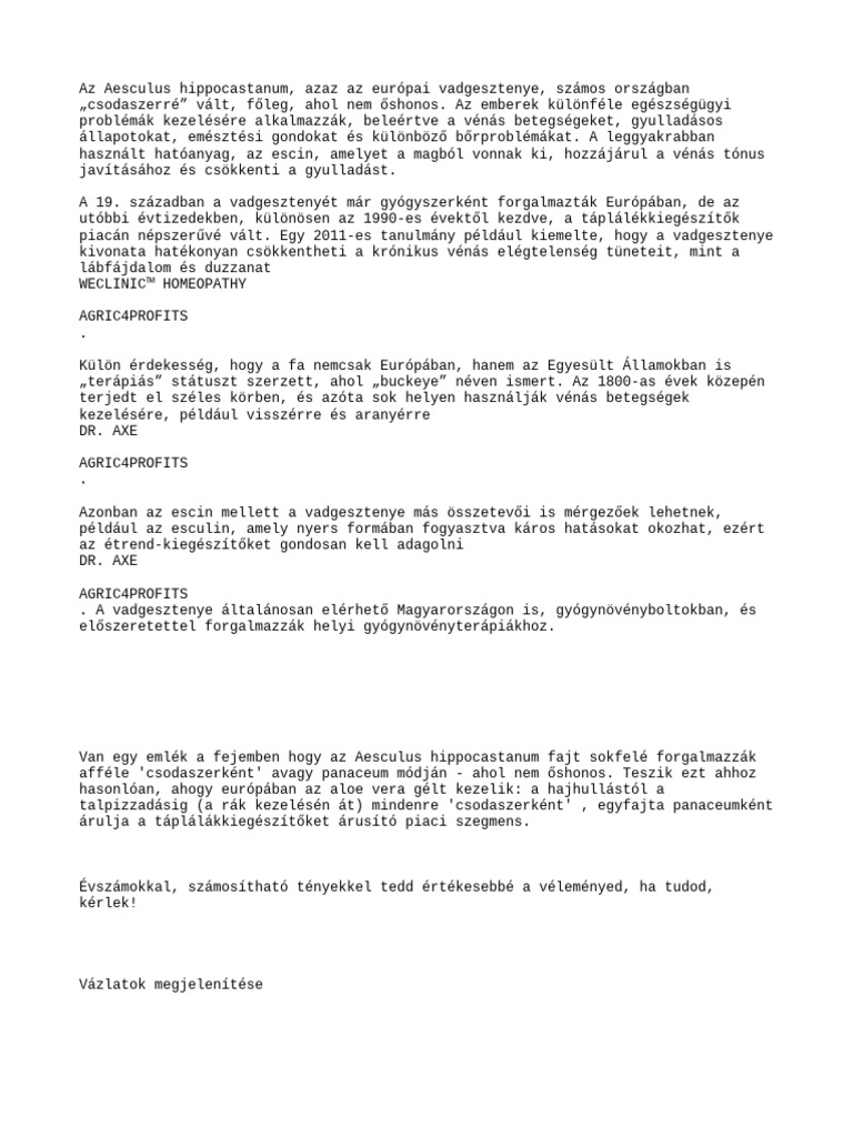 Aesculus Hippocastanum | PDF