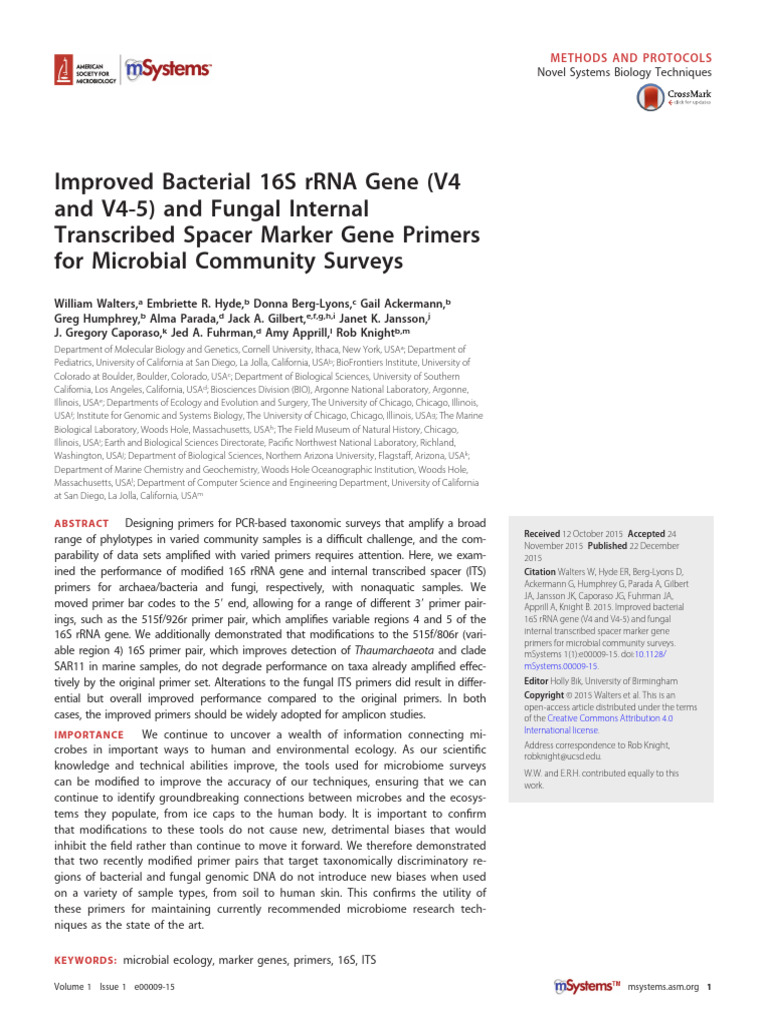 2015_Improved Bacterial 16S rRNA Gene (V4 and V4-5) and Fungal Internal Transcribed Spacer ...