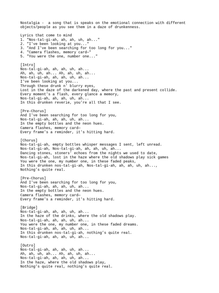Nostalgia | PDF