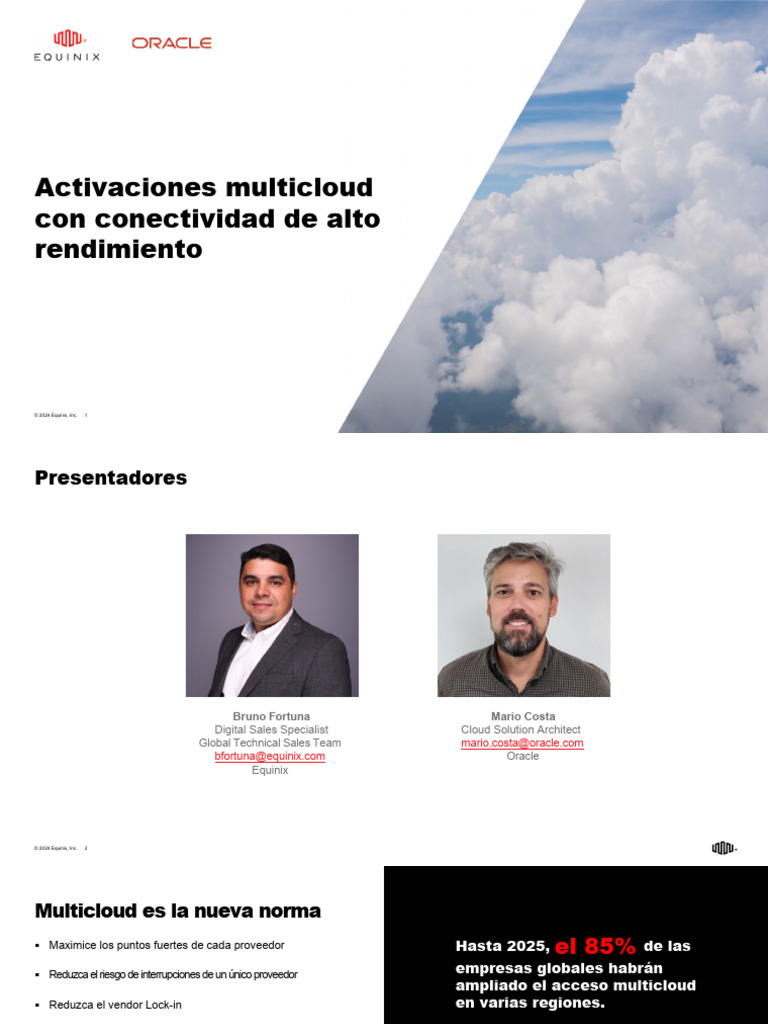 Ip Equinix And Oracle Multicloud Connectivity La Pdf Computación En