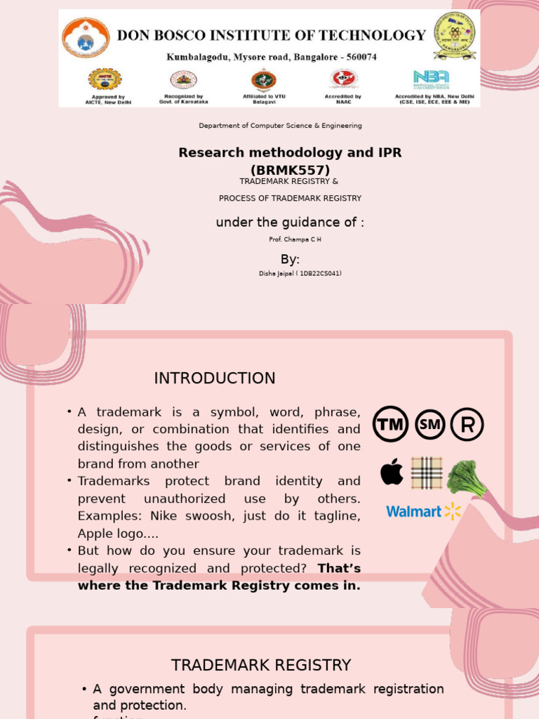 Presentation | PDF | Trademark | Intellectual Works