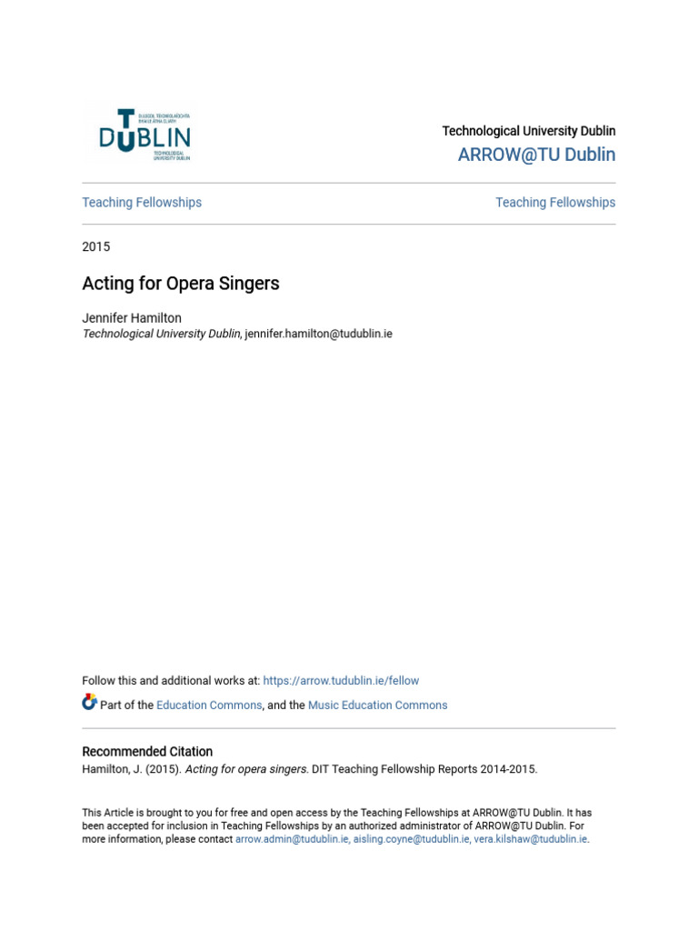Opera Singers' Acting Skills | PDF | Creativity | Conducting