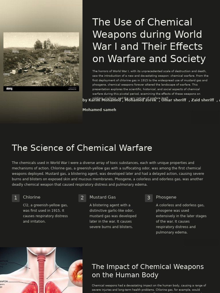 The Use of Chemical Weapons During World War I and Their Effects on ...