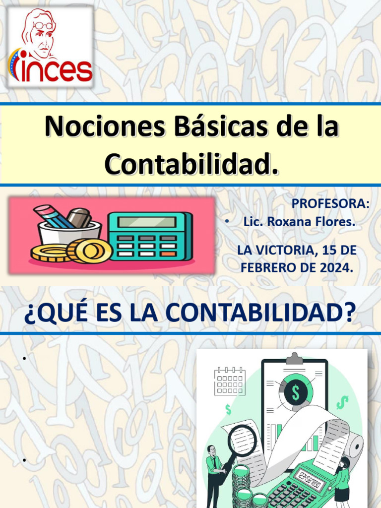 Nociones Básicas de La Contabilidad. | PDF | Contabilidad | Dinero