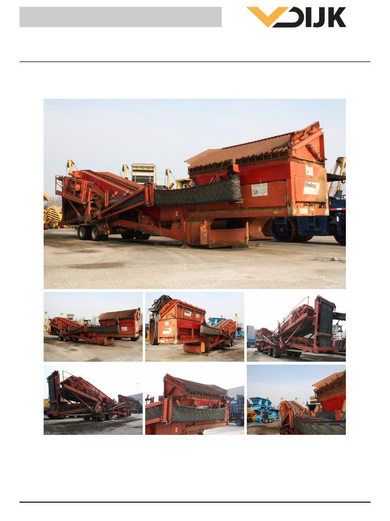 Terex Finlay 393 Screening Plant Info | PDF