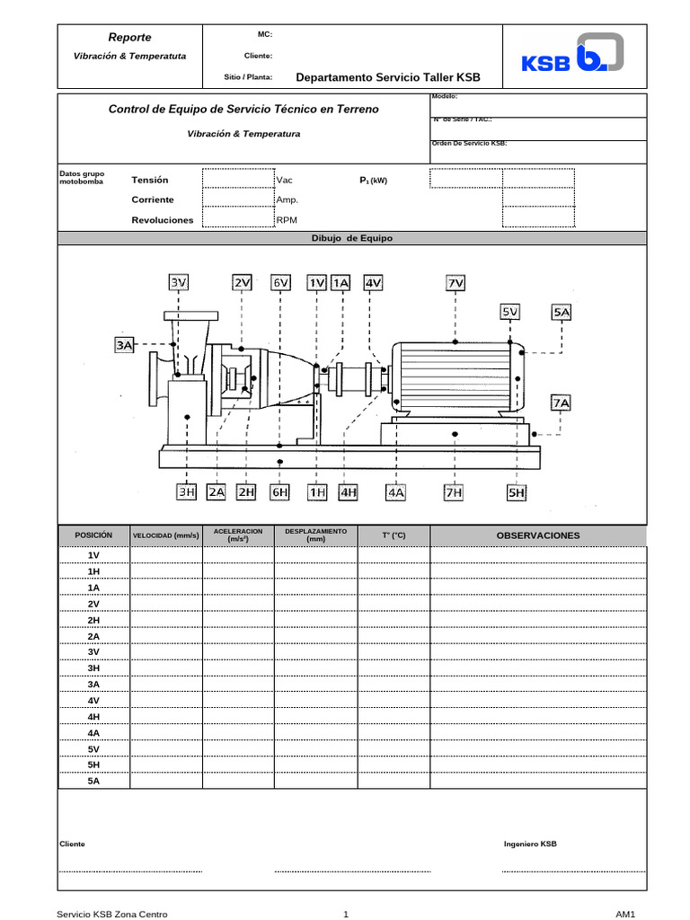 Reporte de Inspección Vibración & Temperatura | PDF