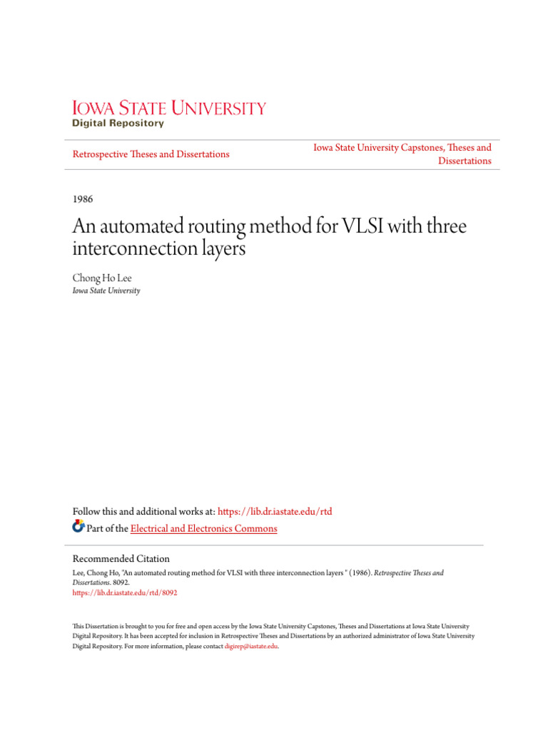 An Automated Routing Method For VLSI With Three Interconnection L | PDF ...