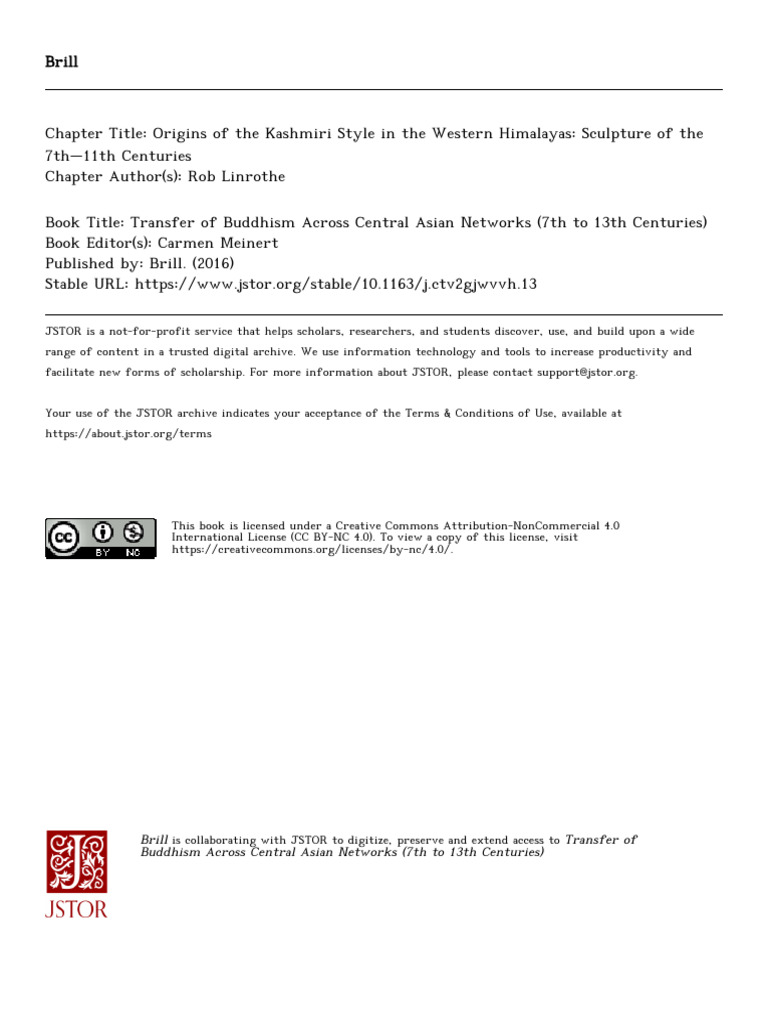 Kashmiri Sculpture's Influence in Himalayas | PDF | Kashmir | Silk Road