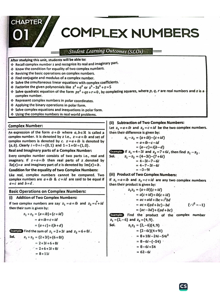 Chapter #1 Complex Number NBF | PDF