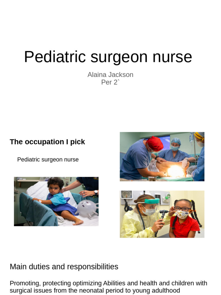 Pediatric Surgeon Nurse | PDF | Nursing | Emergency Department