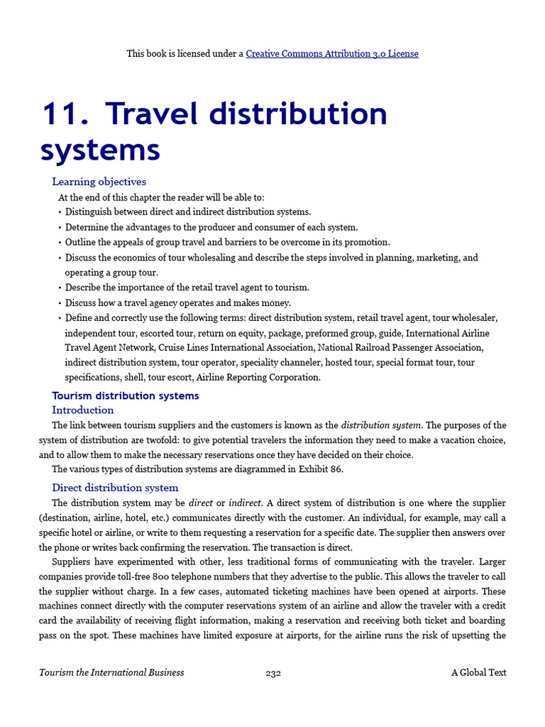 11 - Travel Distribution Systems | PDF | Travel Agency | Tourism