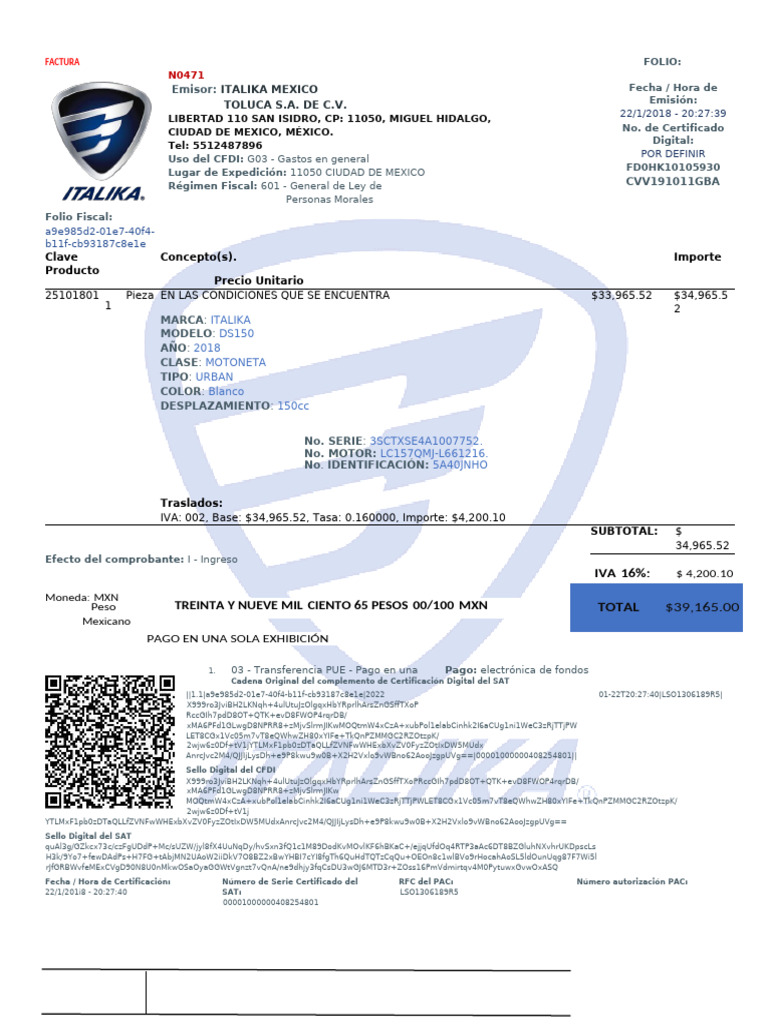 Factura Vento Gratis | PDF