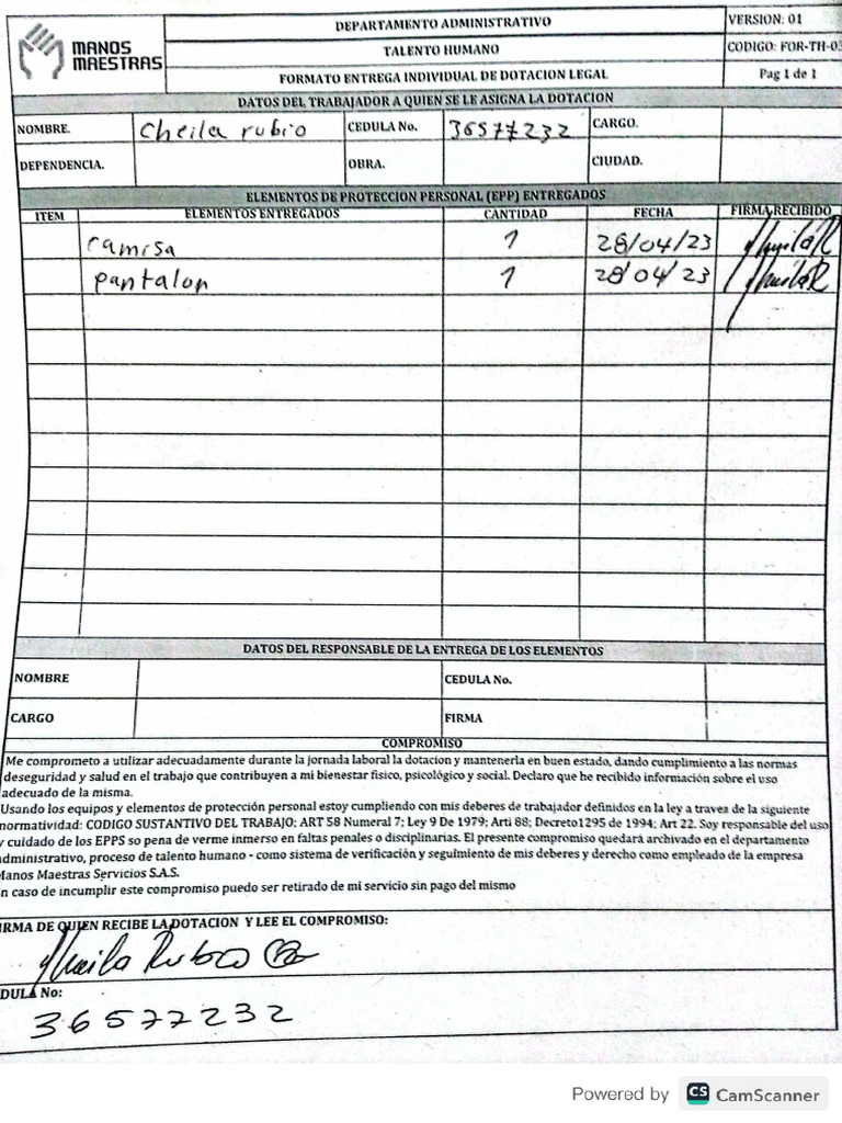 Cheila dotación 1 | PDF
