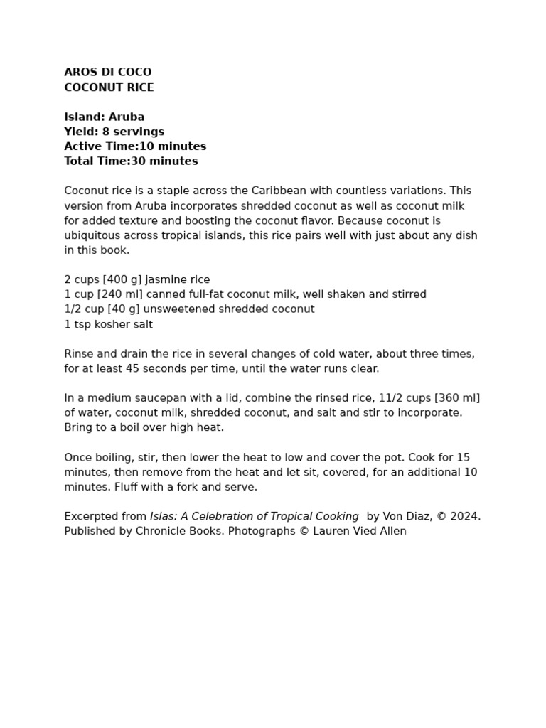 Aros Di Coco | PDF