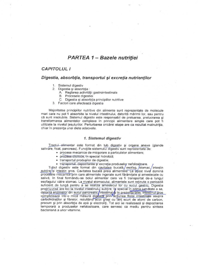 Partea 1 - Bazele Nutritiei | PDF