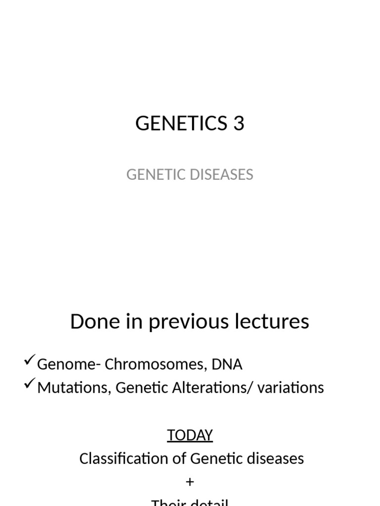 Genetics combined | PDF | Genetic Disorder | Dominance (Genetics)