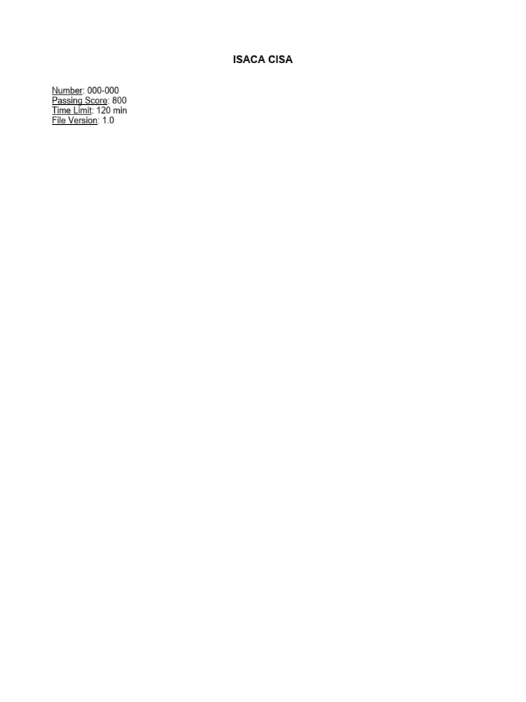 Isaca Cisa - Updated May 2024 | PDF | Audit | Auditor's Report