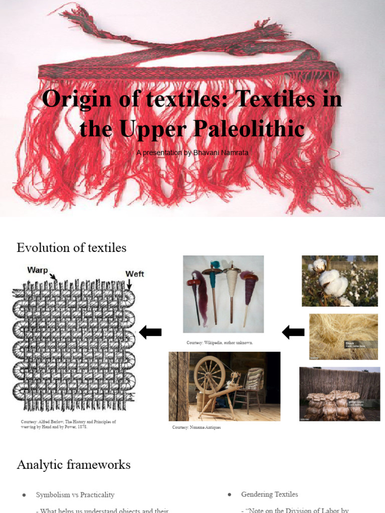 Origin of textiles Textiles in the Upper Paleolithic | PDF | Skirt ...