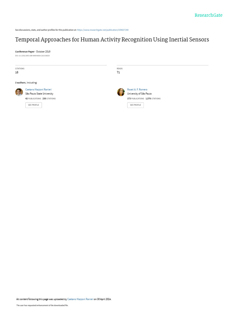 Temporal Approaches For Human Activity Recognition Using Inertial