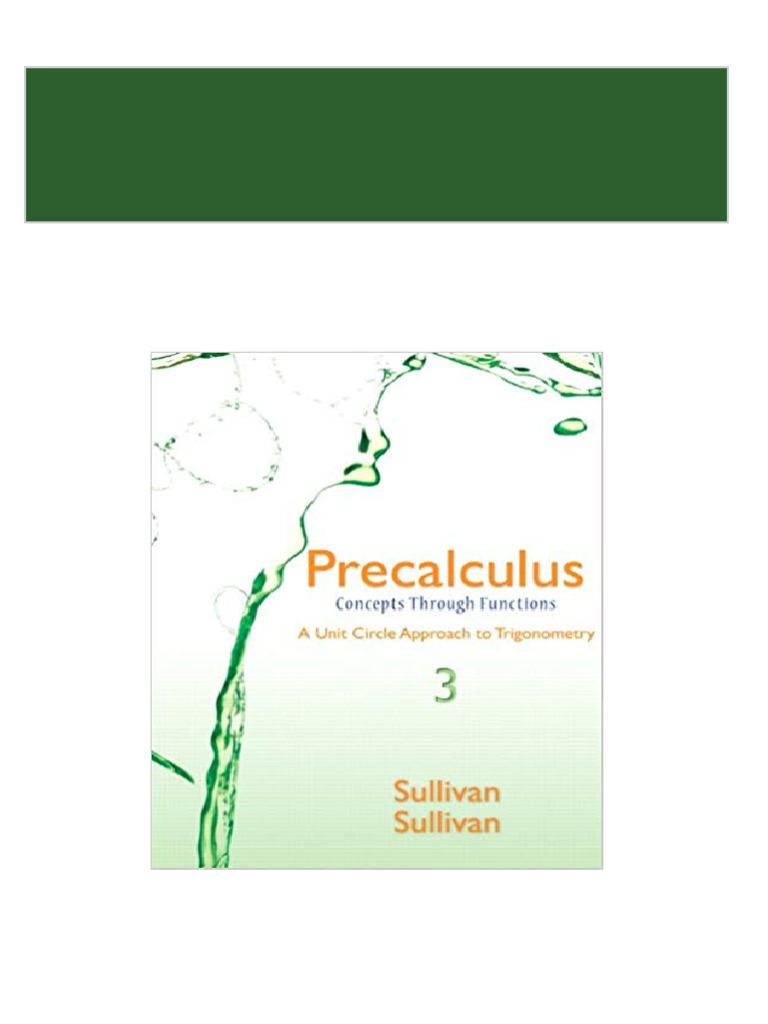 Pdf Solution Manual Precalculusconcepts Through Functions A Unit
