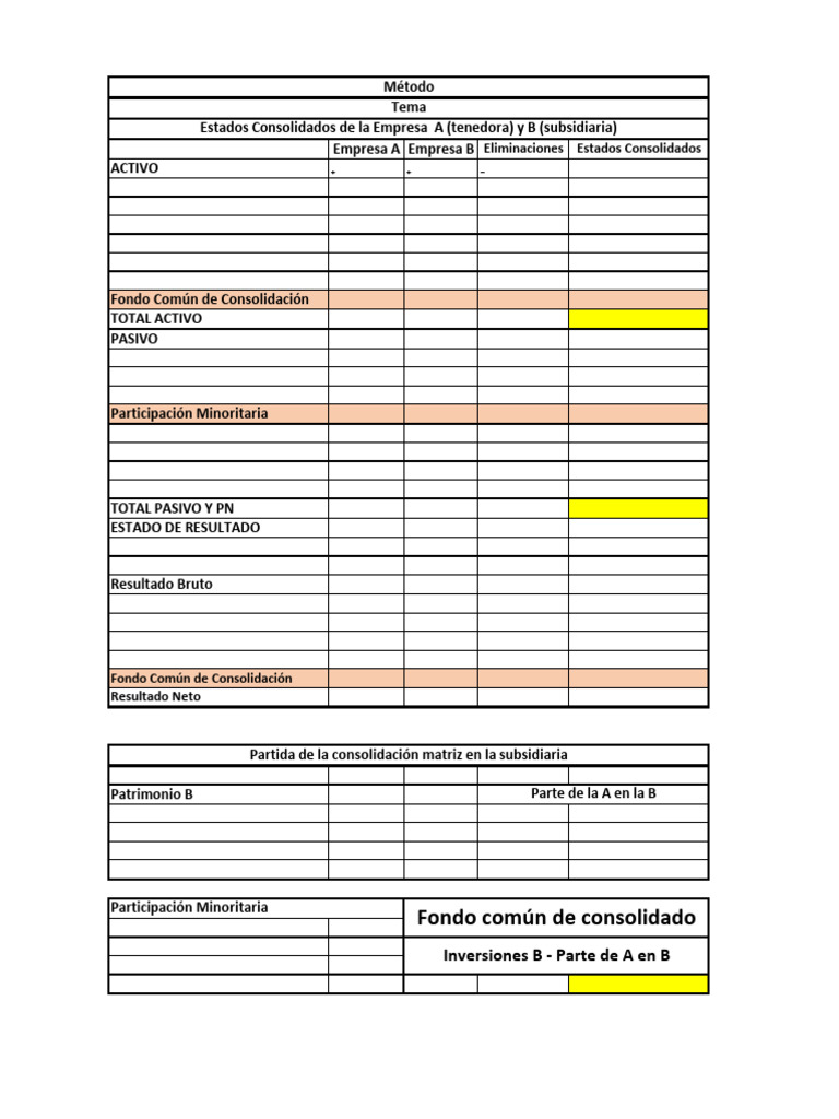 Formato de Eeff Consolidados | PDF