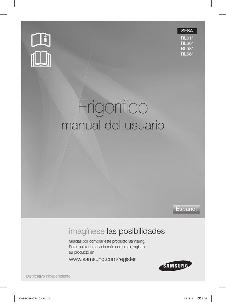 Frigo Samsung Da99 03417p 15 | PDF | Refrigerador | Enchufes y tomas de ...
