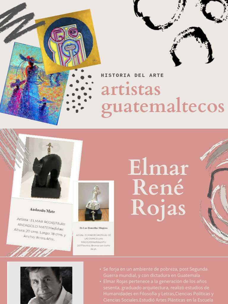 Biografía de Elmar Rojas, pintor guatemalteco | PDF